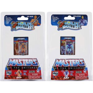 world's smallest masters of the universe bundle set of 2 mini figures - he-man and skeletor