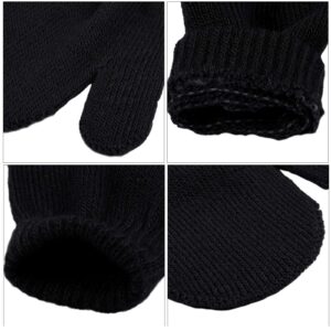 URATOT 6 Pairs Toddler Knitted Mittens Magic Stretch Gloves Winter Warm Knitted Soft Baby Mittens