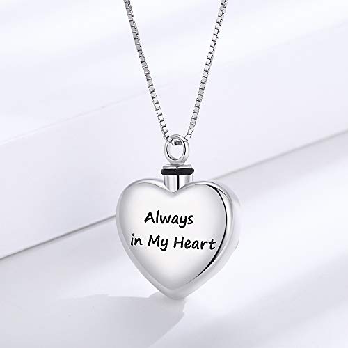 JUSTKIDSTOY Cremation Jewelry Sterling Silver Girls Embraced Horse Urn Necklace for Ashes Cremation Keepsake Necklace Gifts for Women