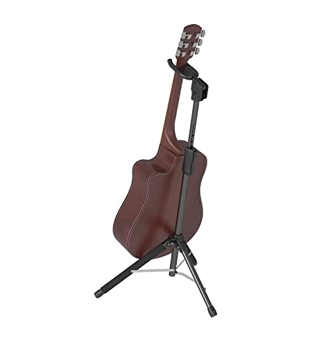 GUITTO Guitar Stand - Universal Portable Guitar Stand Adjustable Folding Hanging Guitar Floor Stands for Acoustic, Classical, Electric, Bass GGS-06