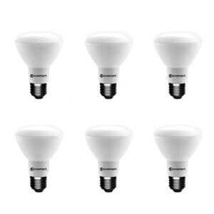 ecosmart 75-watt equivalent br20 dimmable energy star led light bulb soft white (6-pack)