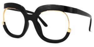 vooglam oversized black square eyeglasses glasses for women with clear lens fredia ox739865-03