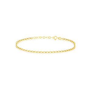 gelin 14k solid gold simple chain adjustable bracelet for women valentine's day jewelry gift