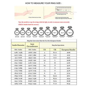 AINUOSHI Cushion Cut Cubic Zirconia Engagement Rings for Women Sterling Silver CZ Rings for Women Wedding Band (CUSHION CUT 9x9MM, 6.5)