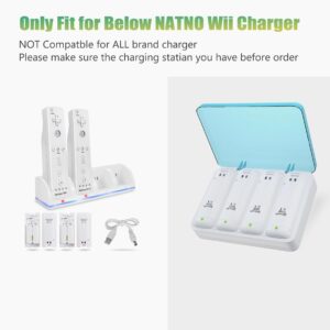 4-Pack Rechargeable Battery packs for Wii and Wii U Remote Controller,High-Capacity Ni-MH Battery(2800mAh) Replacement for Nintendo Wii Remote Charging Station(Charger not included)