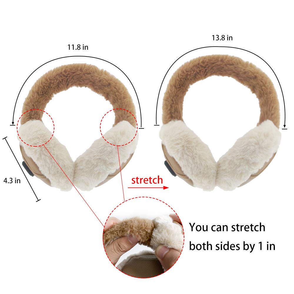 Aroma Season Heated Ear Warmer, Ear Muffs for Winter Women & Men Band Adjustable