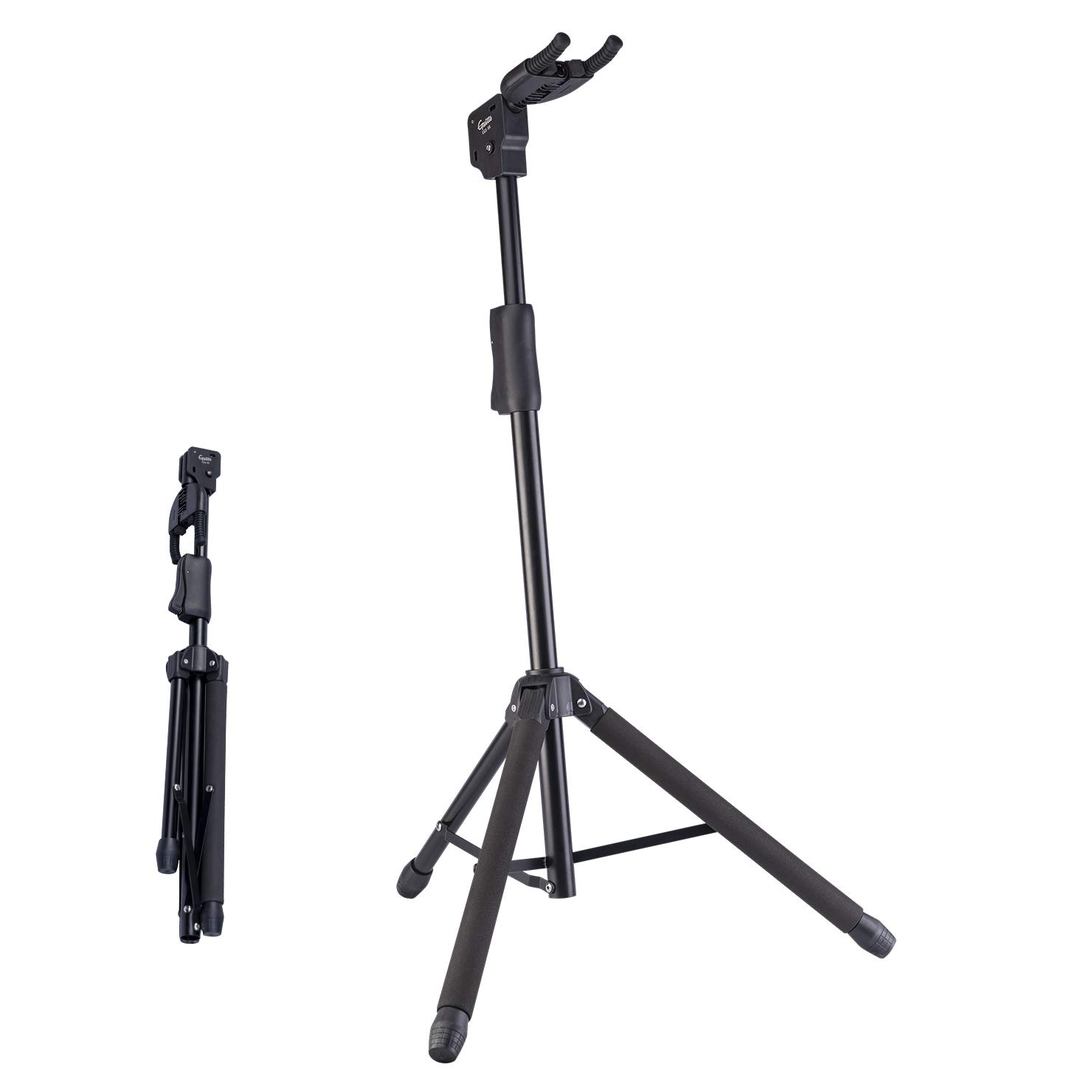 GUITTO Guitar Stand - Universal Portable Guitar Stand Adjustable Folding Hanging Guitar Floor Stands for Acoustic, Classical, Electric, Bass GGS-06