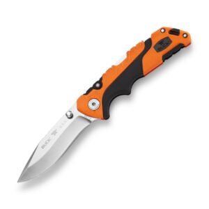 buck knives 661 folding pursuit pro small hunting knife, 3" s35vn stainless steel blade, polyester sheath included