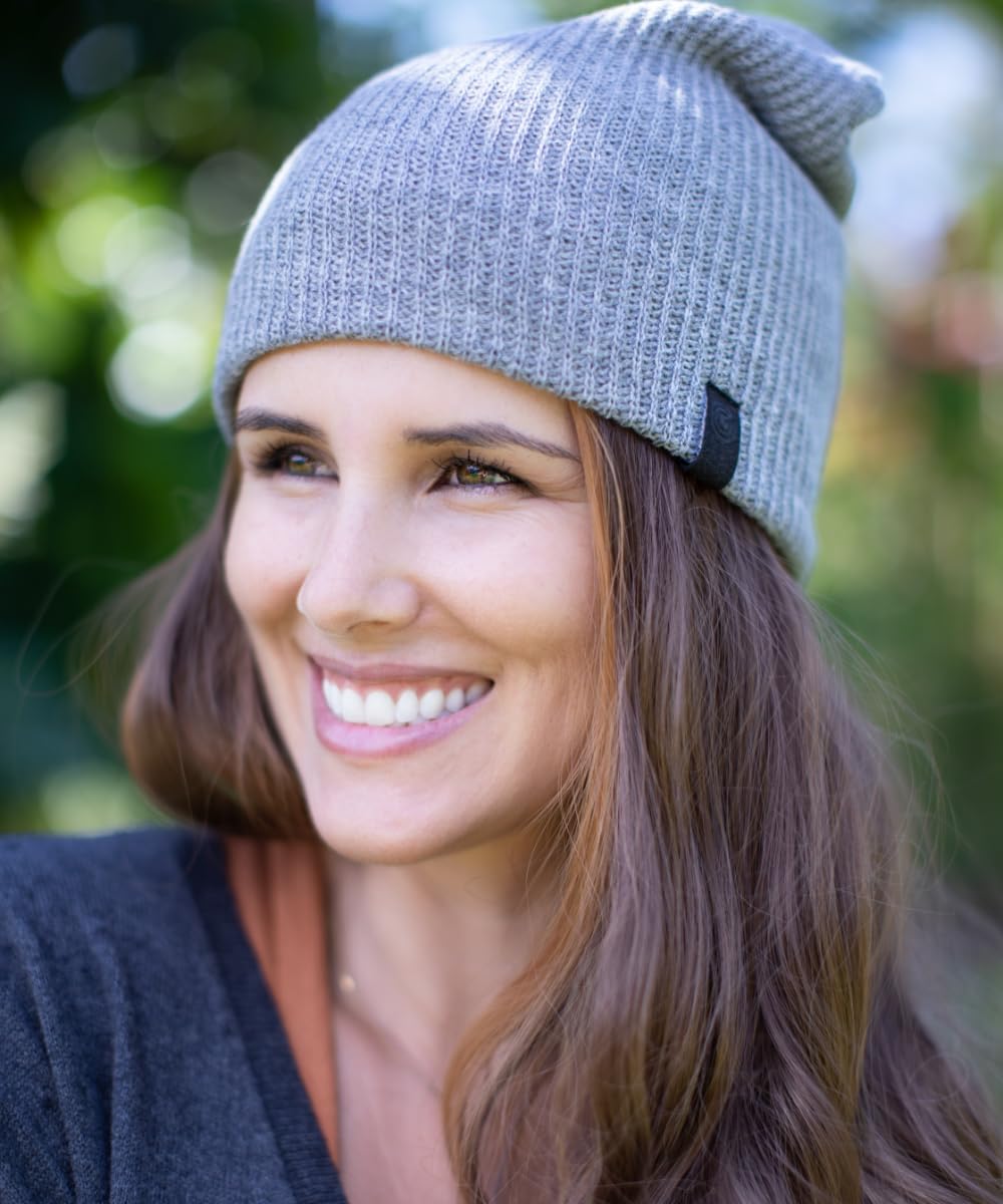 Revony Stretchy & Soft Ribbed Beanie - Extra Cozy, Extra Slouch - Perfect Winter Beanie for Men & Women Charcoal