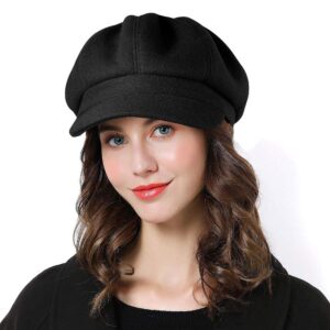 sumolux women beret cap newsboy hat french wool classic autumn spring winter hats