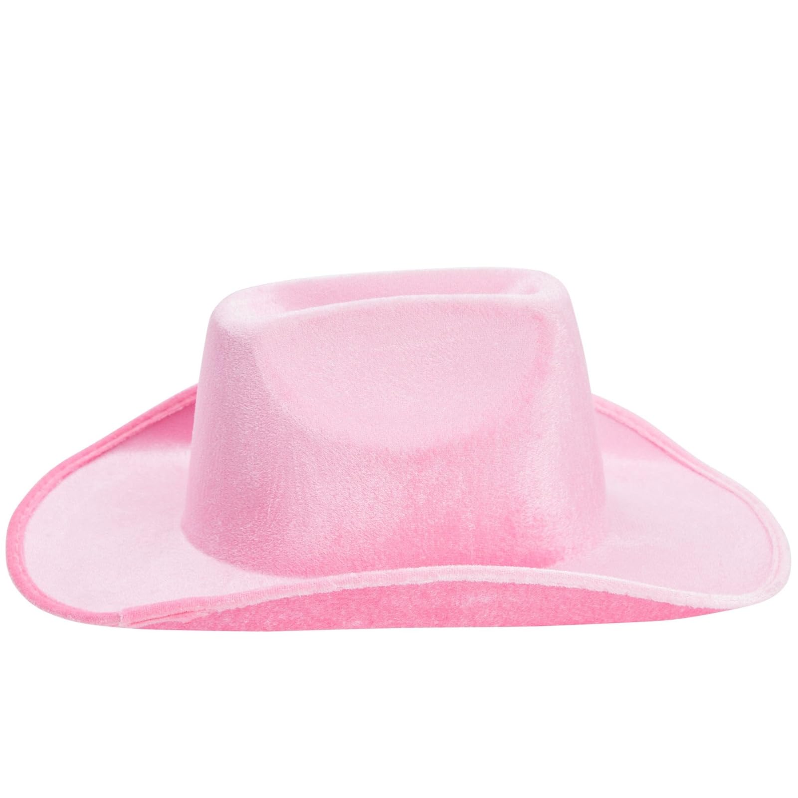 Zodaca 4-Pack Pink Felt Cowboy Hats - Bulk Pack of Cowboy Hats for Women, Girls, Men, Birthday, Party, Bachelorette (Adult Size)