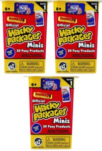 worlds smallest wacky packages minis series 1 mystery pack (bundle of 3)