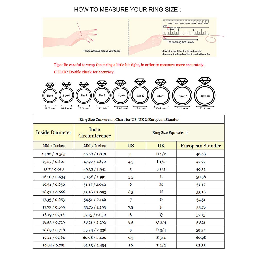 AINUOSHI Round Cut 4.0mm Full Eternity Bands Cubic Zirconia Wedding Band for Women Platinum Plated Sterling Silver Anniversary Ring (6.5)