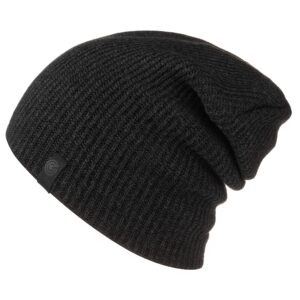 revony stretchy & soft ribbed beanie - extra cozy, extra slouch - perfect winter beanie for men & women charcoal