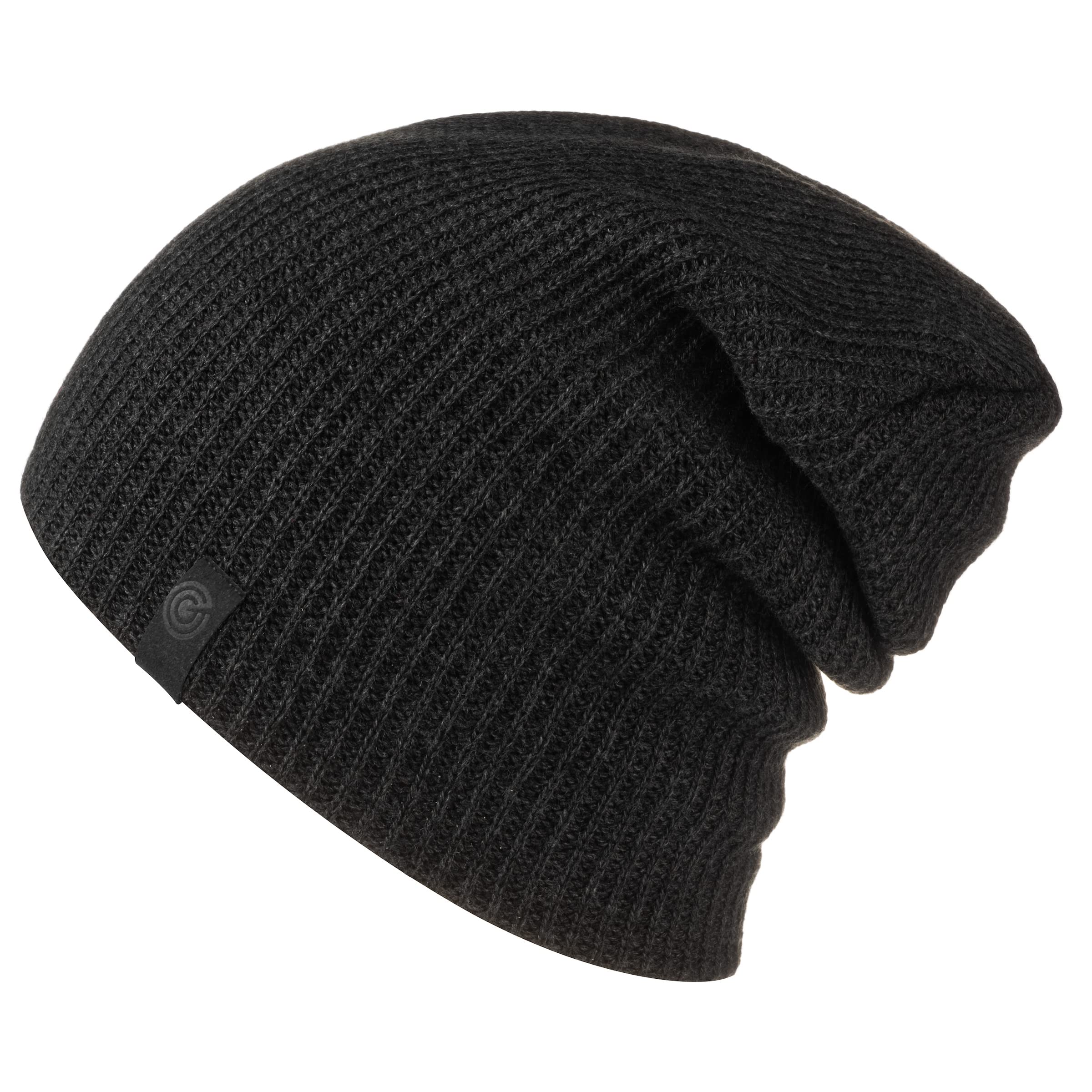 Revony Stretchy & Soft Ribbed Beanie - Extra Cozy, Extra Slouch - Perfect Winter Beanie for Men & Women Charcoal