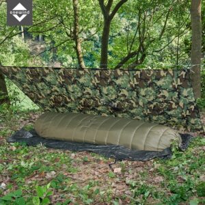 onewind Topquilt with Footbox, Hammock Overquilt Poncho Recycled Nylon Fabric Dupont Sorona Filling, Lightweight Portable Quilt Poncho Camping Sleeping Bag for Camping Backpacking and Hiking, OD Green