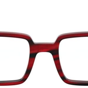 Ray-Ban Rx5473 Benji Rectangular Prescription Eyeglass Frames, Striped Red/Demo Lens, 50 mm