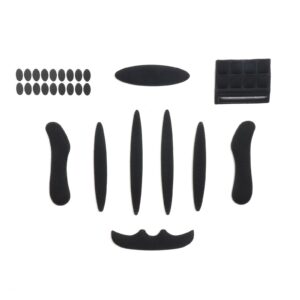 paxlamb helmet padding kit 27pcs bicycle replacement universal foam pads set helmet cushions for bike cycling motorcycle helmet (black)