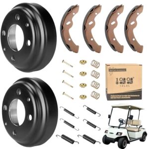 10l0l golf cart brake repair kit, brake hub drums & brake shoes & bendix brake spring kit fit yamaha g14, g16, g19, g22 g&e 1994-2006 models,oem ju0-g6521-00-00, jn6-f5331-01-00, jn3-f5331-00