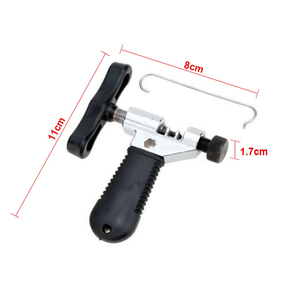 LinaLife Universal Bike Chain Splitter Breaker Repair Chain Rivet Link Pin Bicycle Remover Tool Removal/Install Essential Bicycle Tools with Chain Hook, Road and Mountain Bicycle Chain Repair Tool