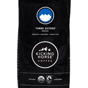 Kicking Horse Coffee Three Sisters Medium Roast Whole Bean and Ground Coffee Bundle (10 oz)