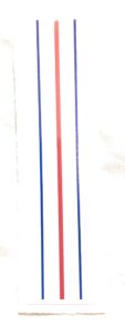 sticker for golf putter, 3 lines alignment (triple track) (red and blue, 2 pack)