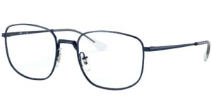 ray-ban rx6457 square prescription eyeglass frames, sand blue/demo lens, 51 mm