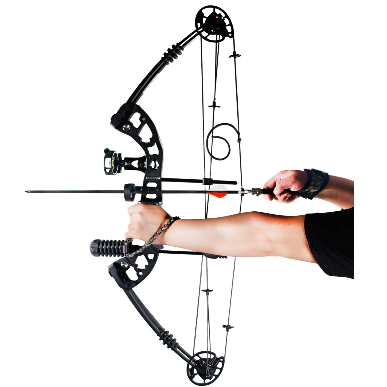 SinoArt Compound Bow 30-55lbs 24"-29.5" Archery Hunting Equipment Max Speed 310fps with Accessories Right Handed