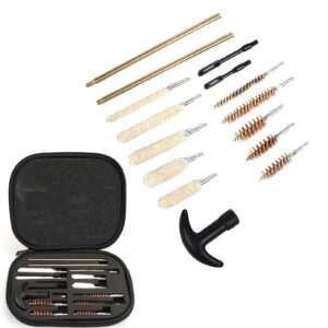 areyourshop g-u-n cleaning brush & pick kit-shotgun cleaning set gun brush,16pcs, for .22 38 40 44 45 357 cal 9mm hand g-u-n