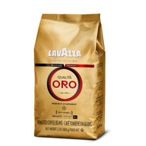 Lavazza Qualità Oro Whole Bean Blend, Medium Roast, 2.2 Pound (Pack of 1) & Super Crema Whole Bean Coffee Blend, Medium Espresso Roast, 2.2 Pound (Pack of 1)