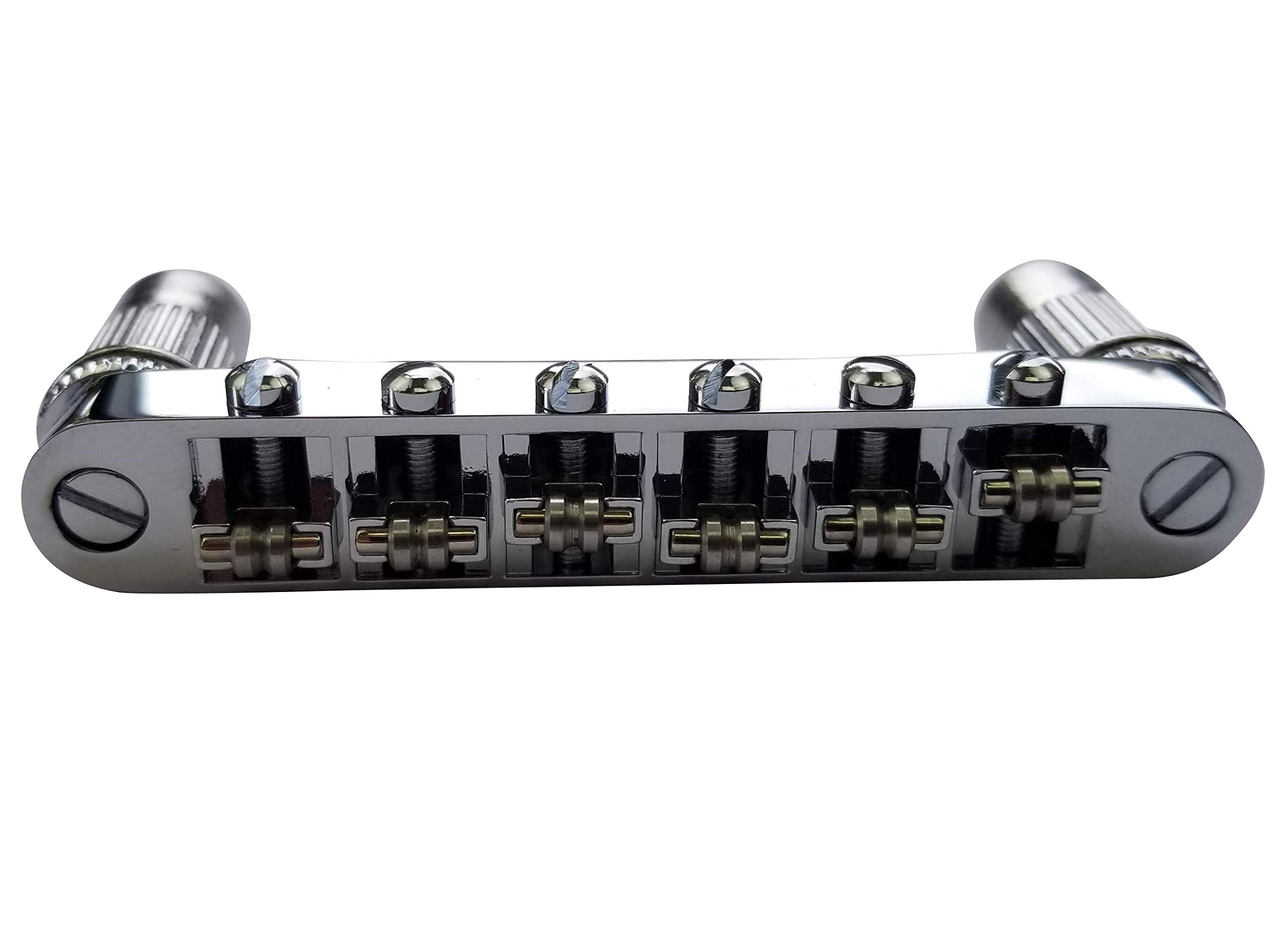 Tune-O-Matic Bridge w/Roller Saddles for Epiphone Les Paul, SG, ES, Dot, Chrome Color