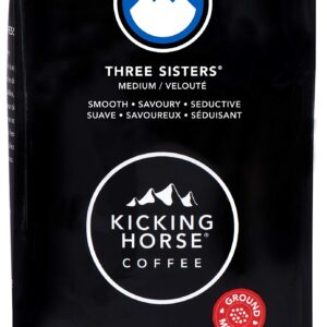 Kicking Horse Coffee Three Sisters Medium Roast Whole Bean and Ground Coffee Bundle (10 oz)