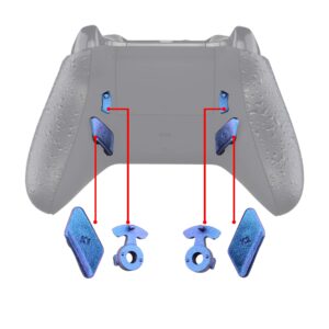 chameleon purple blue glossy replacement redesigned back buttons hk3 hk4 trigger lock k1 k2 paddles for extremerate xbox one s x controller lofty remap & trigger stop kit