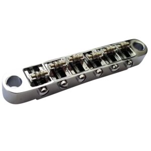 Tune-O-Matic Bridge w/Roller Saddles for Epiphone Les Paul, SG, ES, Dot, Chrome Color