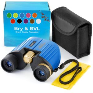 kids binoculars toy gifts for 3 4 5 6 7 8 9 10 11 12 13 years old boys girls – compact and shock proof mini binoculars for kids 8x21 zoom bird watching sporting events children best present (blue)