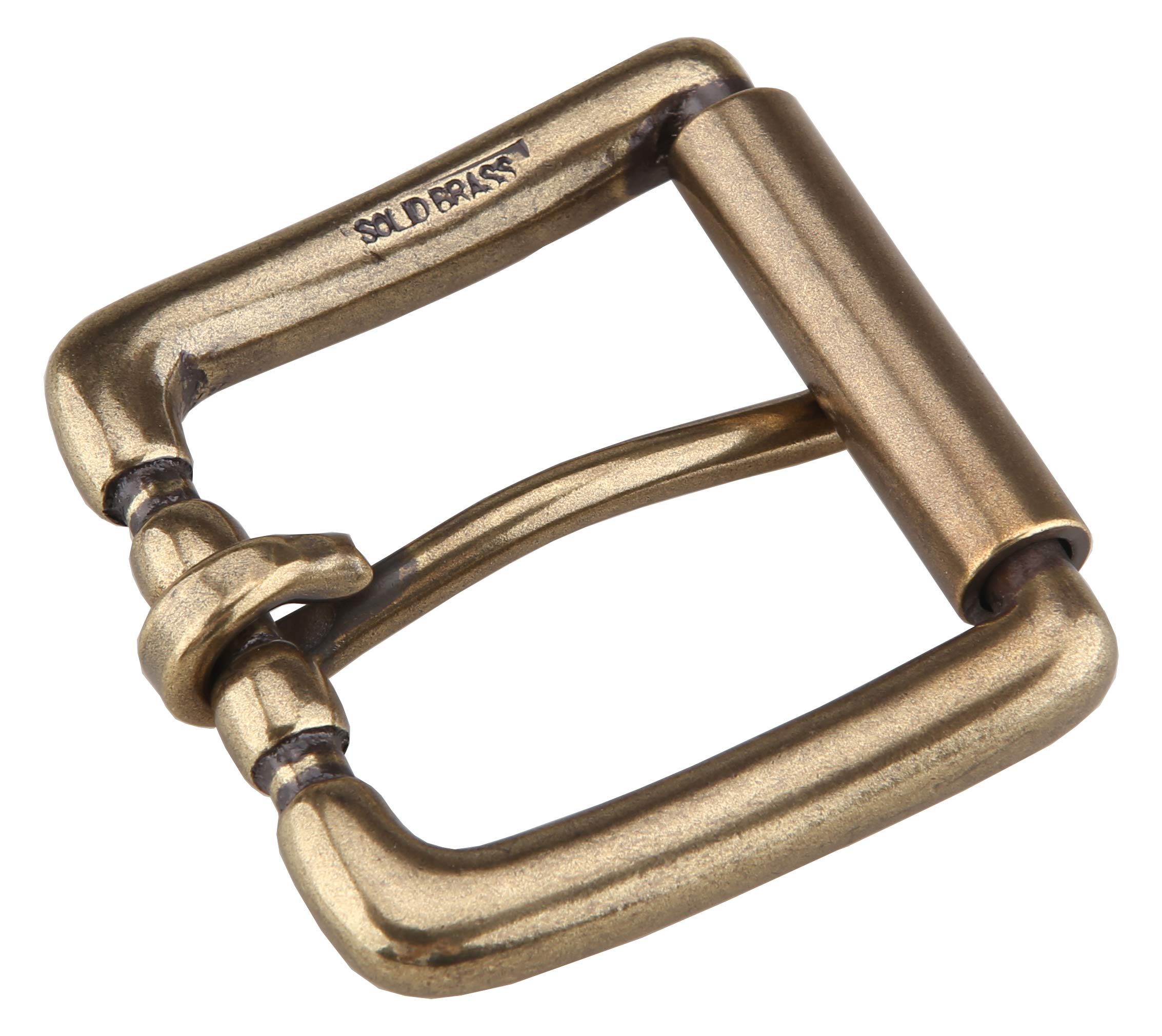 SENWA Vintage Brass Roller Square Buckle-1.6"(40mm) for 1.5"(38mm) Belt