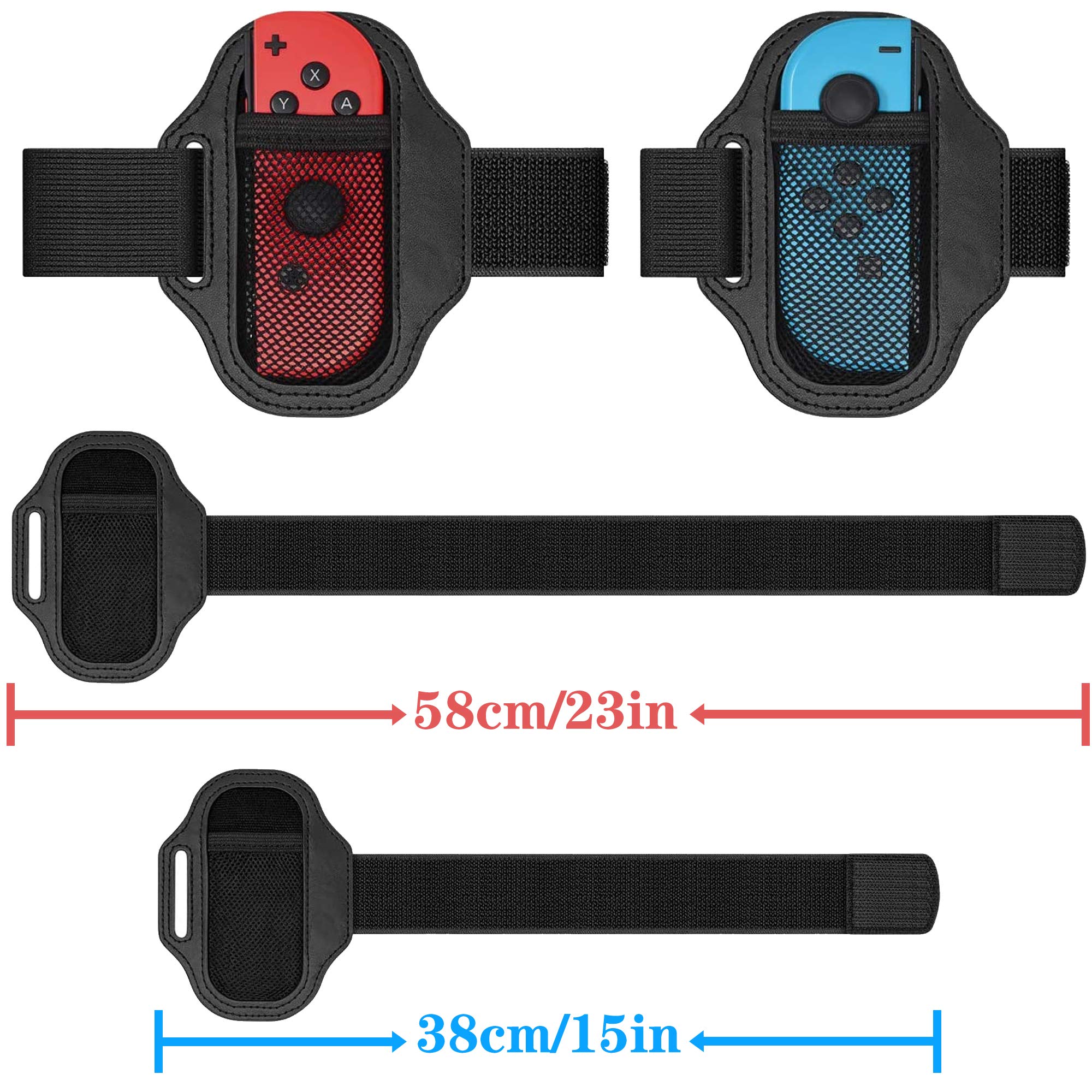 FANPL [2 Pack] Leg Strap for Nintendo Switch Sports Game Accessories/Ring Fit Adventure, Adjustable Elastic breathable Leg band for Switch & OLED Model Joy cons, Suitable for adults or children