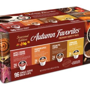 Victor Allen's Coffee Autumn and Sweet & Salty Variety Packs, Medium Roast, 192 Count