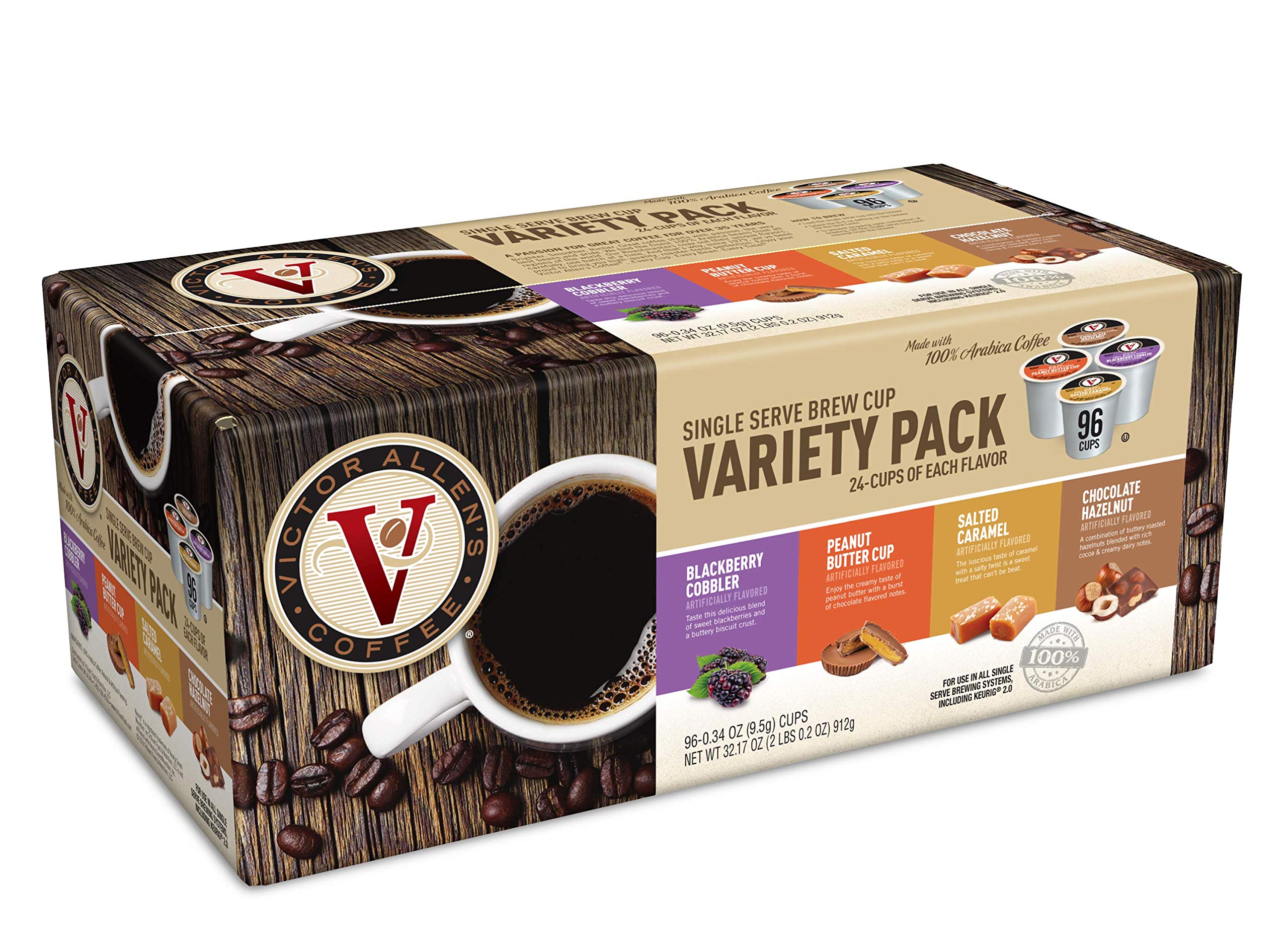 Victor Allen's Coffee Autumn and Sweet & Salty Variety Packs, Medium Roast, 192 Count