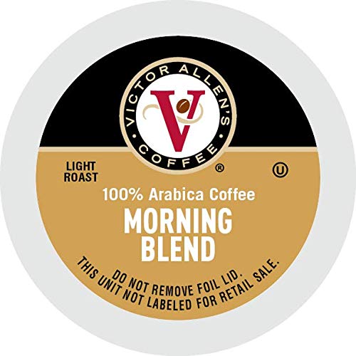 Victor Allen's Coffee Morning Blend and Decaf Donut Shop Blend Single Serve Coffee Pods for Keurig Brewers