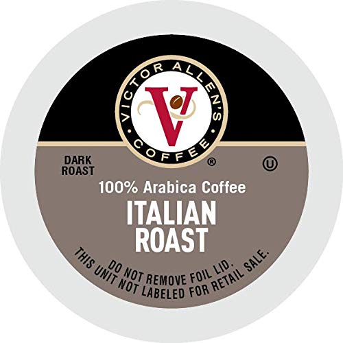 Victor Allen's Coffee Italian Roast and Seattle Dark Roast Coffee Pods for Keurig Brewers