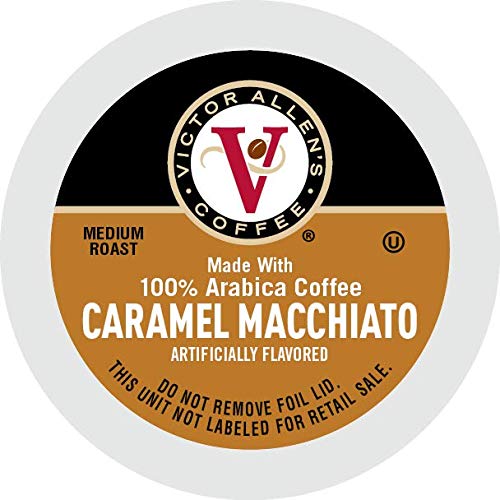 Victor Allen's Coffee Hawaiian Blend and Caramel Macchiato Single Serve K-Cup Coffee Pods | 80 Count