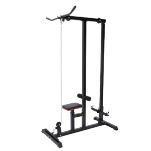 debonla body lat pull down machine low bar cable fitness training weigh home gym sports black max 395lb