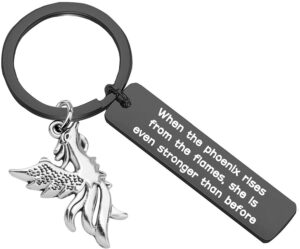 cyting phoenix inspirational quote keychain phoenix jewelry motivational gift