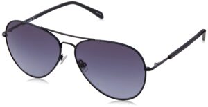 fossil mens fossil male style fos 3104/g/s sunglasses, matte black, 61mm 14mm us