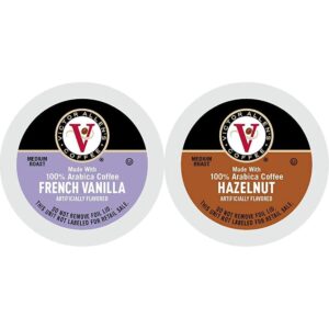 victor allen's coffee french vanilla and hazelnut flavored medium roast single serve coffee pods for keurig k-cup brewers