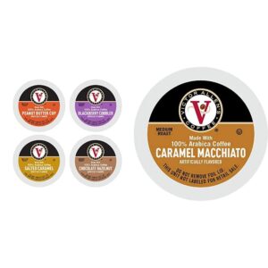 victor allen's coffee sweet, salty & caramel variety pack (96 + 80 count), single serve coffee pods for keurig k-cup brewers