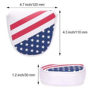 USA Mallet Putter Cover Headcover Magnetic Golf Head Covers Headcovers Club Protective Equipment for Scotty Cameron Odyssey Two Ball Taylormade Durable