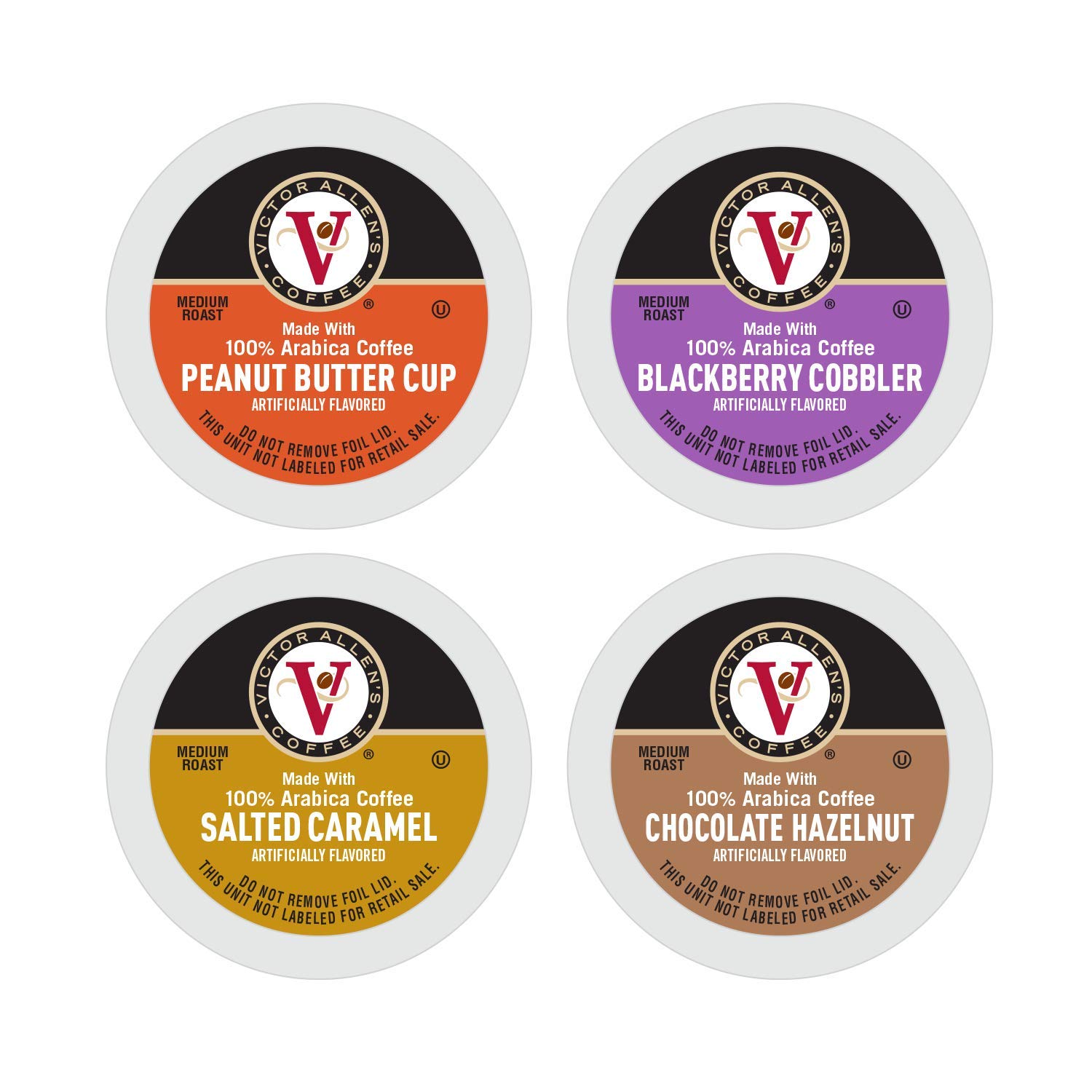 Victor Allen's Coffee Sweet, Salty & Caramel Variety Pack (96 + 80 Count), Single Serve Coffee Pods for Keurig K-Cup Brewers