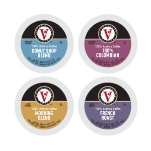 Flavored & Unflavored Coffee Variety Pack for K-Cup® Keurig 2.0® Brewers, 96 Count Victor Allen’s Coffee® Single Serve Coffee Pods & Donut Shop, Morning Blend, 42 Count